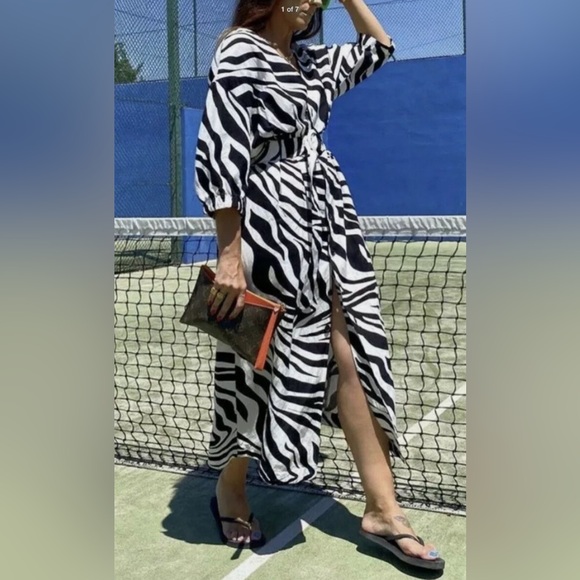 Zara | Dresses | Zara Zebra Dress | Poshmark